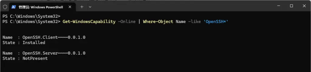 Windows使用PowerShell安装OpenSSH – 如品之茗